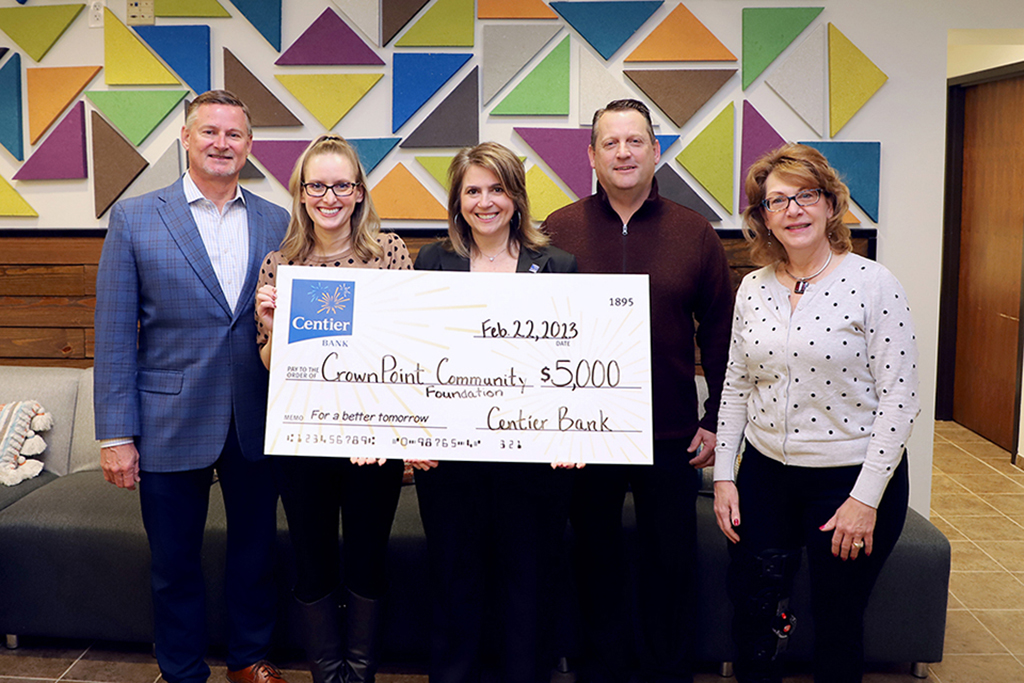 Centier Bank Donates $5,000 to the Crown Point Community Foundation Centier Bank Donates $5,000 to the Crown Point Community Foundation