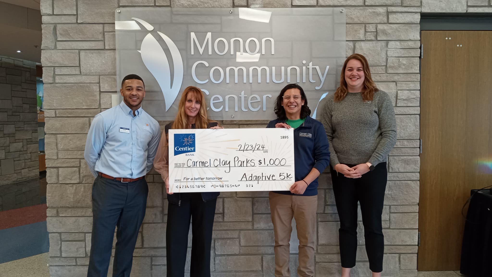 Centier Bank Donates $1,000 to Carmel Clay Parks & Recreation Centier Bank Donates $1,000 to Carmel Clay Parks & Recreation